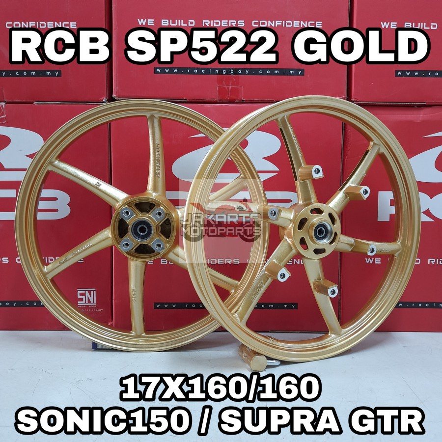 Jual VELG RCB GOLD SP522 SONIC 150 SUPRA GTR ROAD RACE RING 17 160 160 ...