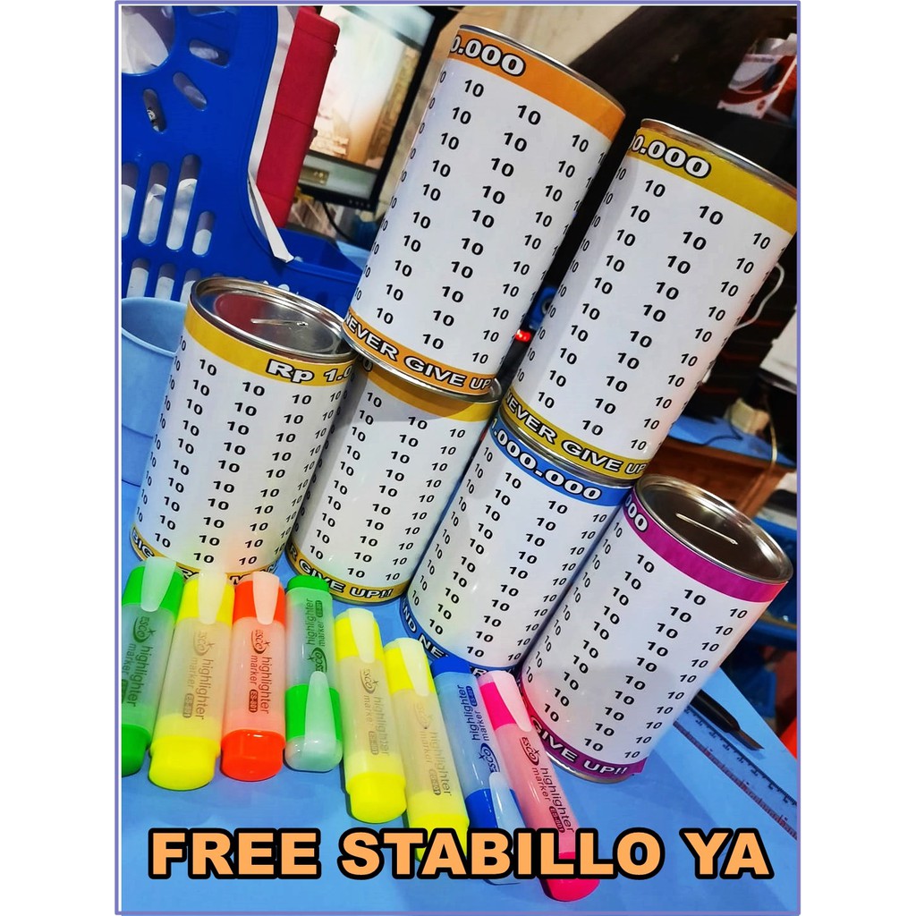 Jual TABUNGAN TARGET CELENGAN TARGET 1 JUTA-2 JUTA FREE STABILO YA ...