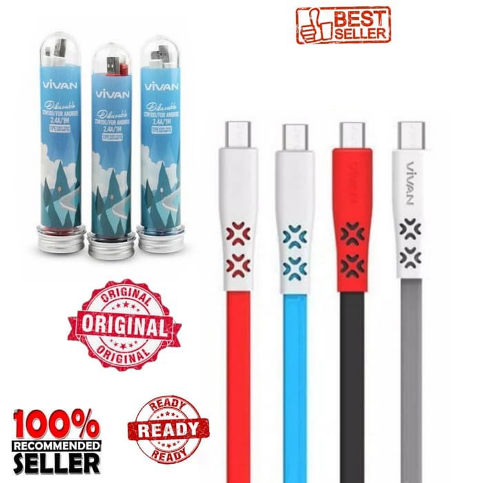 Jual KABEL VIVAN CTM100 MICRO USB ALL ANDROID CABLE VIVAN ORIGINAL ...