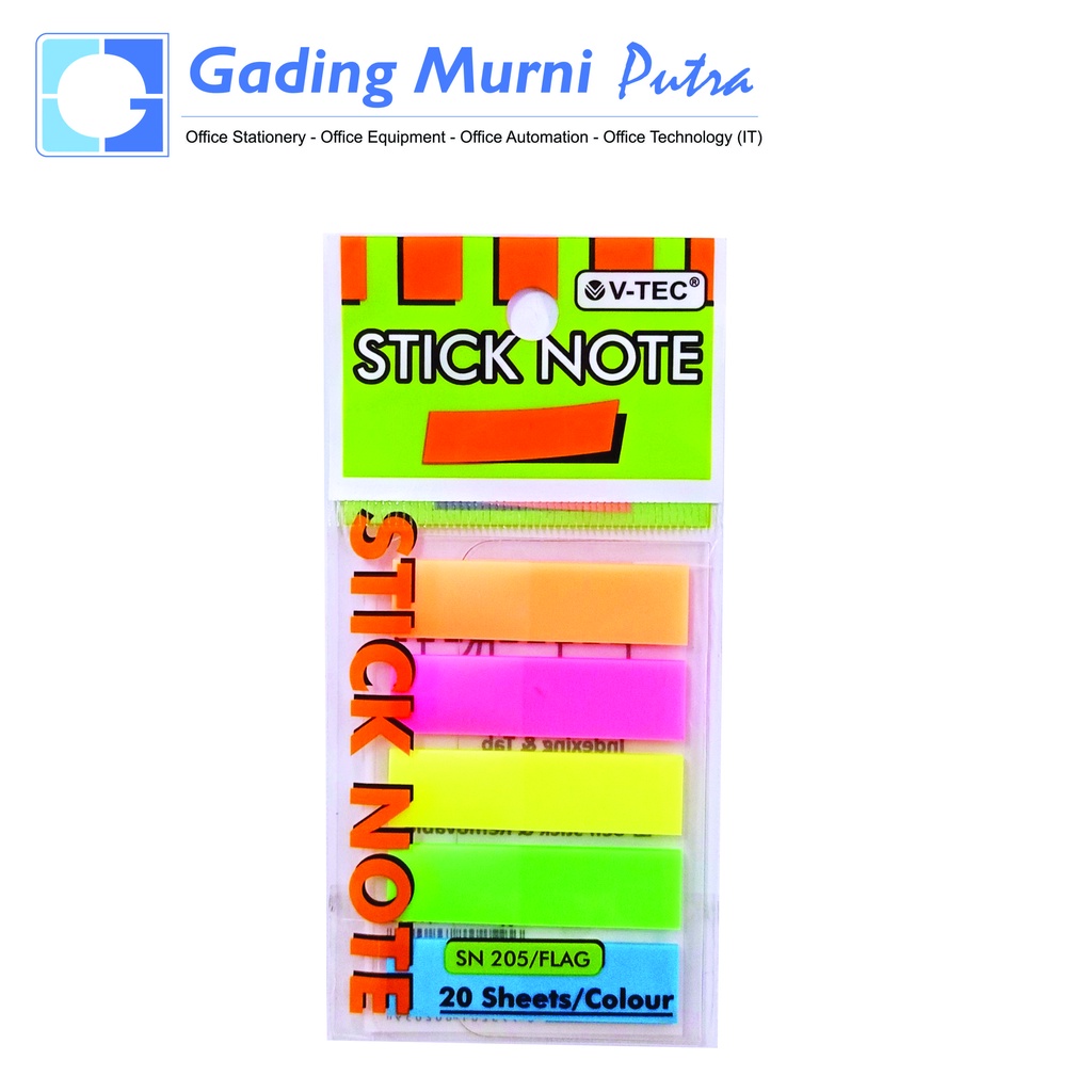 Jual Memo Stick / Stickie Note / Sticky Note V-TEC SN205/FLAG | Shopee ...