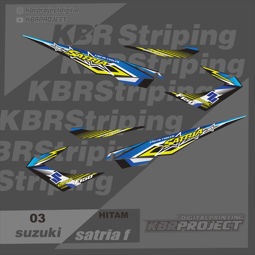 Jual (cod) Stiker Motor SATRIA FU facelift sticker striping list SUZUKI ...