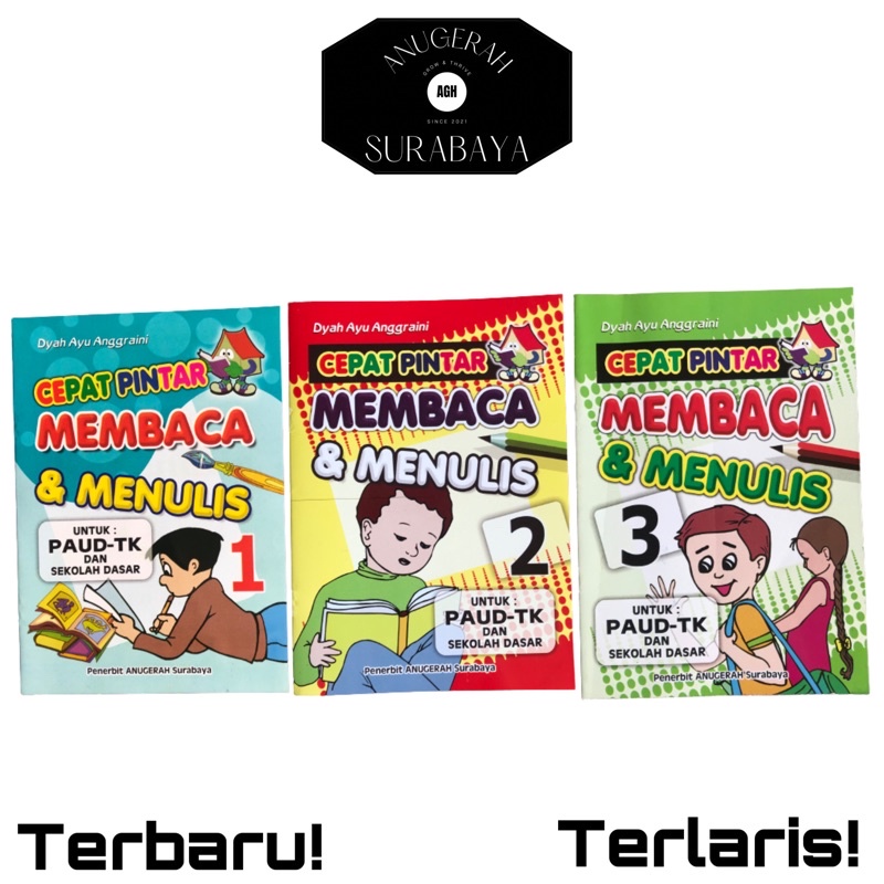 Jual Cepat Pintar Membaca dan Menulis PAUD TK SD / Belajar Membaca ...