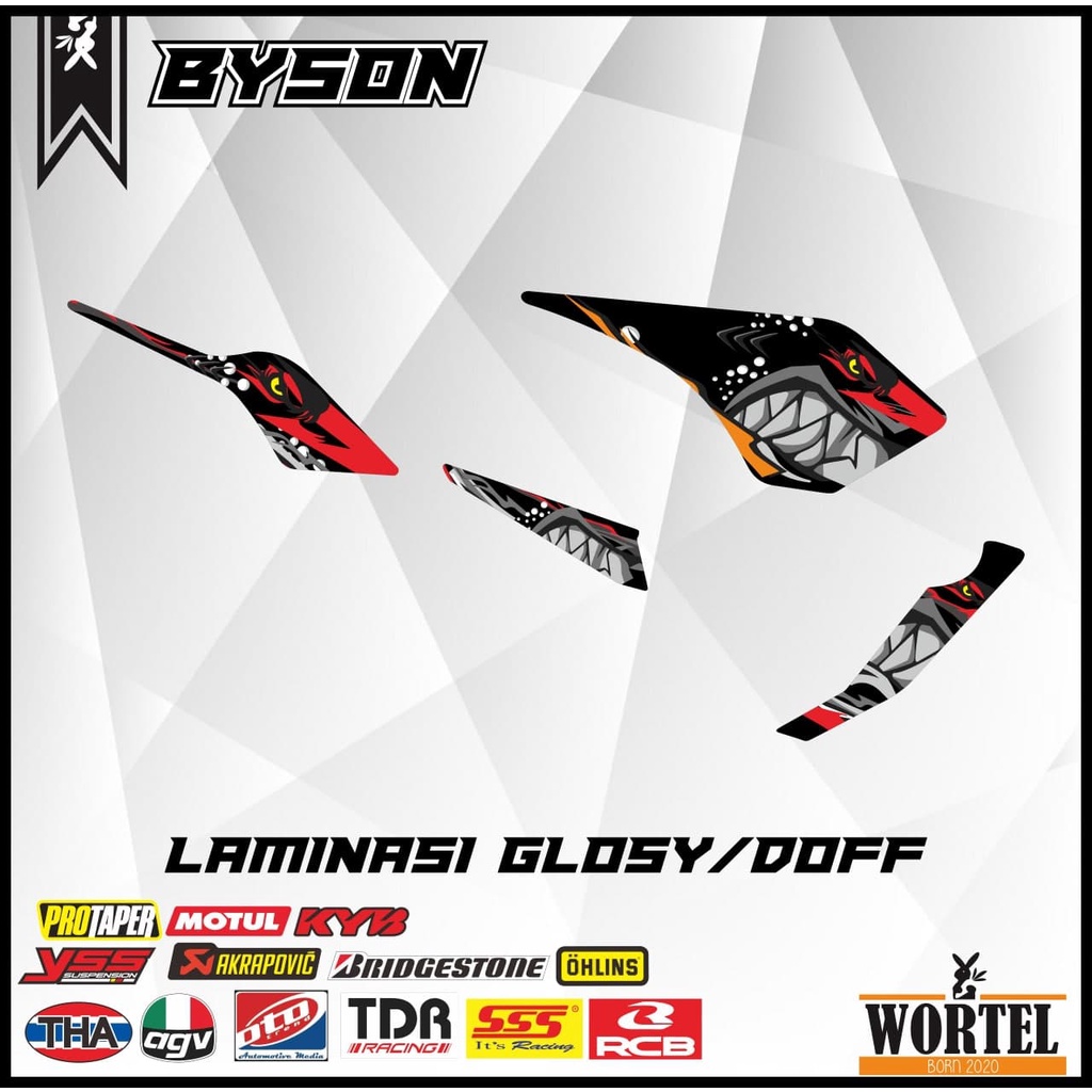 Jual Striping Byson-Stiker Lis Decal Motor Byson Hiu | Shopee Indonesia
