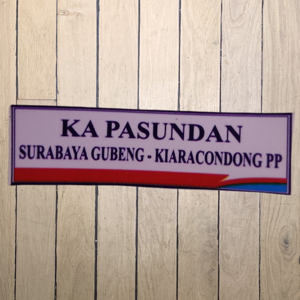 Jual Sticker Papan Nama Kereta Api (Awalan N-Z) Uk. 7 CM x 2 CM ...