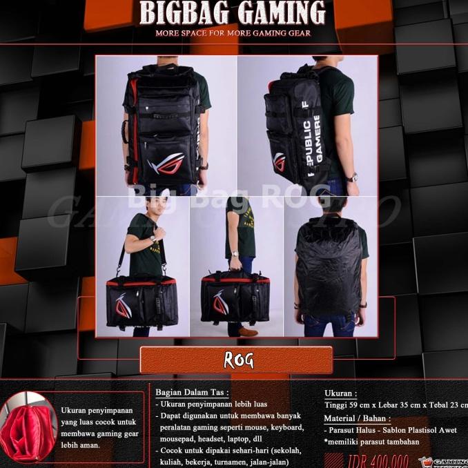 Jual Tas Gaming Bigbag Republic Of Gaming (Rog) | Shopee Indonesia