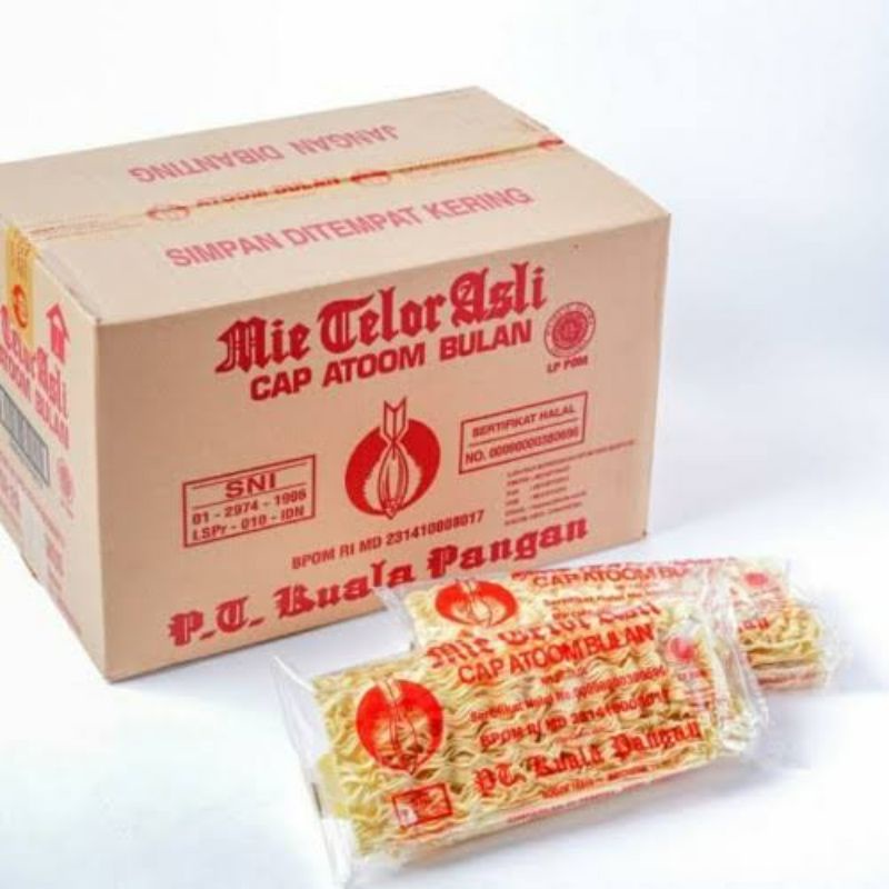 Jual Mie Telor Asli Cap Atoom Bulan / Mie Atom 1 Dus | Shopee Indonesia