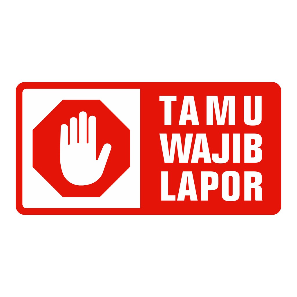 Jual Rambu Tamu Wajib Lapor 15cm x 30cm Akrilik | Shopee Indonesia