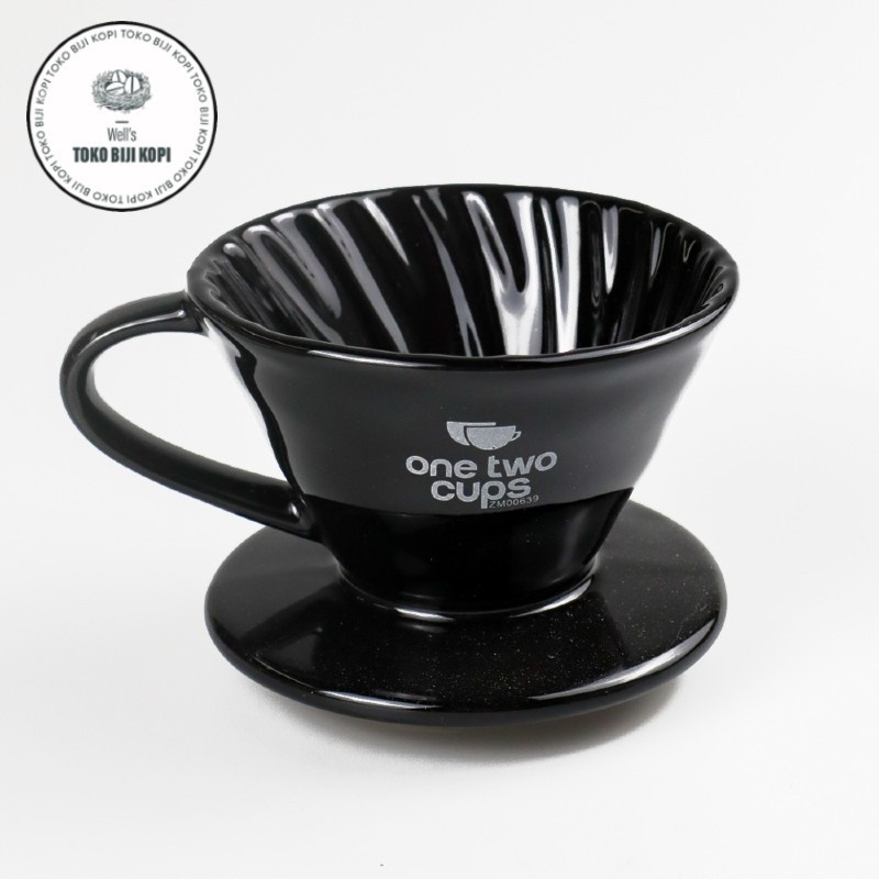 Jual V60 DRIPPER KOPI KERAMIK SIZE 01 / 1-2 CUPS COFFEE FILTER KOPI ...