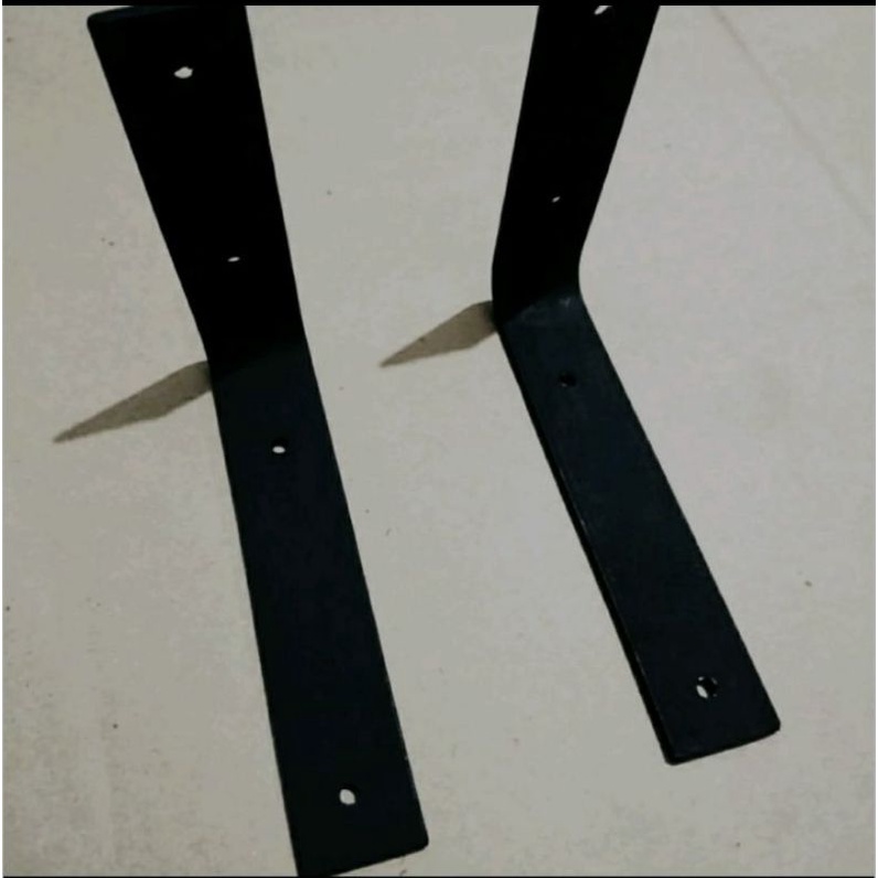 Jual rak besi siku L 10x15 penyangga rak dinding/papan dinding ...