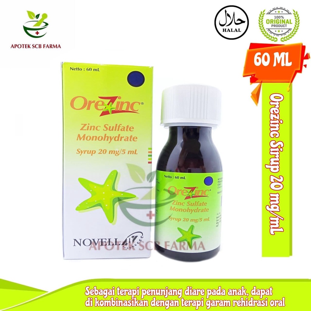 Jual Orezinc Syrup 60 mL - Sebagai terapi untuk mengatasi diare pada ...