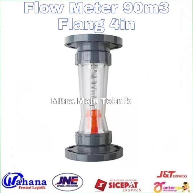 Jual Flow Meter 90m3 Flang 4in / Rotameter Pengukur Alat Pengukur Debit ...