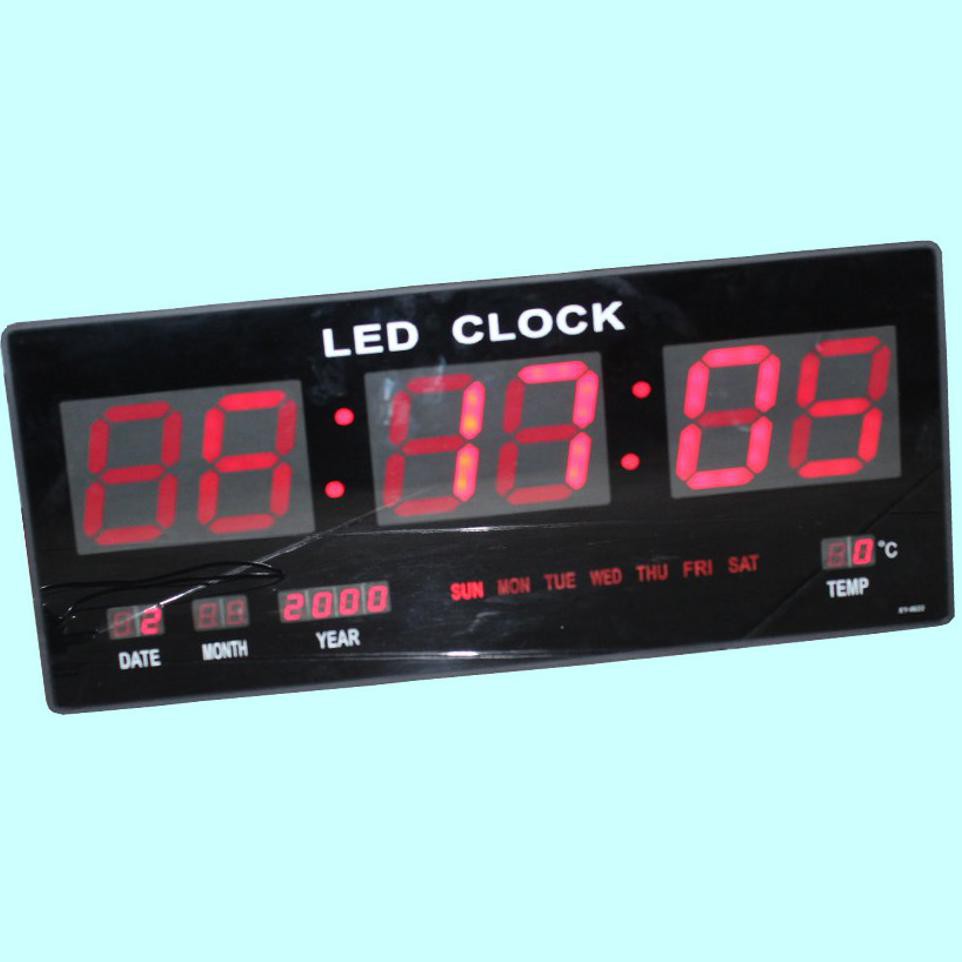 Jual Jam Dinding Digital Led Merah 35X15 Cm Adaptor Power Obral ...