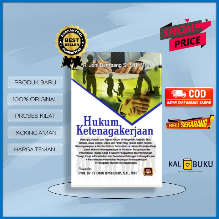 Jual Buku Hukum Ketenagakerjaan karya Pengarang Joni Bambang terbitan Penerbit Pustaka Setia ...