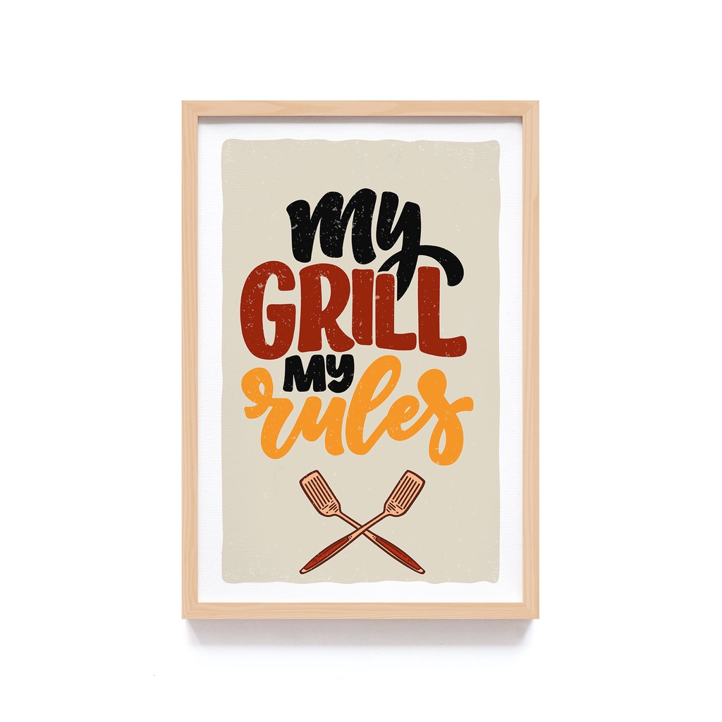 Jual Poster Untuk Dekorasi Resto BBQ Grill Steak House - Wall Decor ...