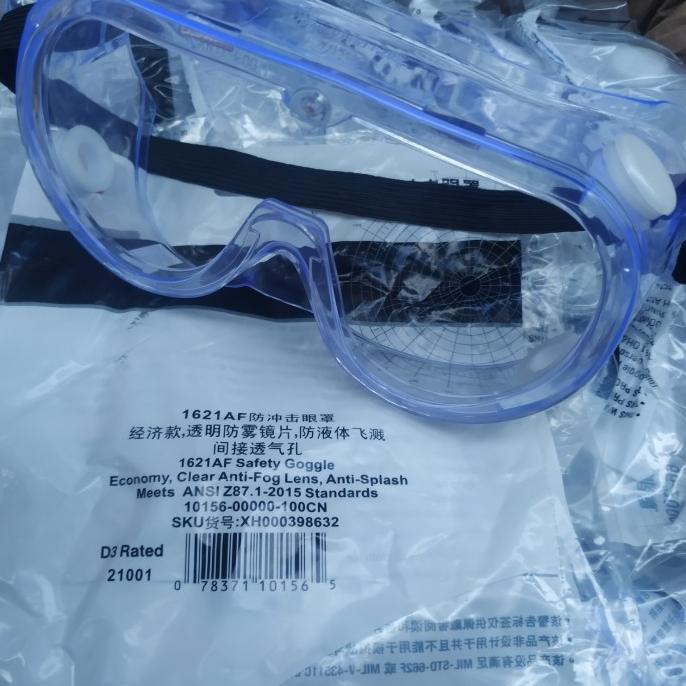 Jual 3M Original Protective Goggle 1621 Af - Clear Anti-Fog Lens Anti ...