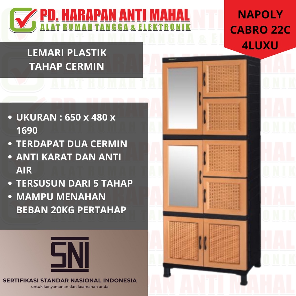 Jual LEMARI PLASTIK NAPOLY 22C 4LUXU/ CABINET PLASTIK NAPOLLY CABRO 22C ...
