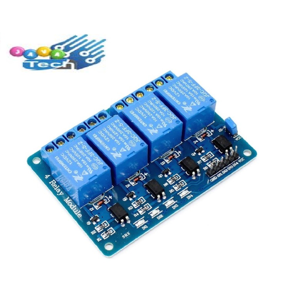 Jual Modul Relay 4 Channel 12V Biru | Shopee Indonesia