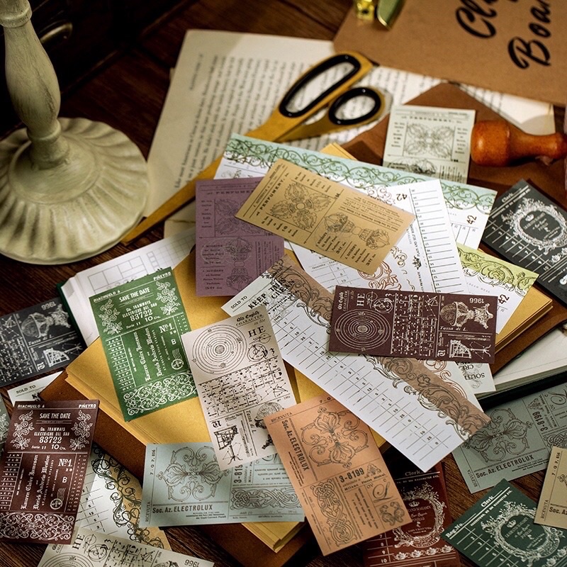 Jual Vintage Ticket Stamp Sticky Note Memo - Vintage Post-It Note ...