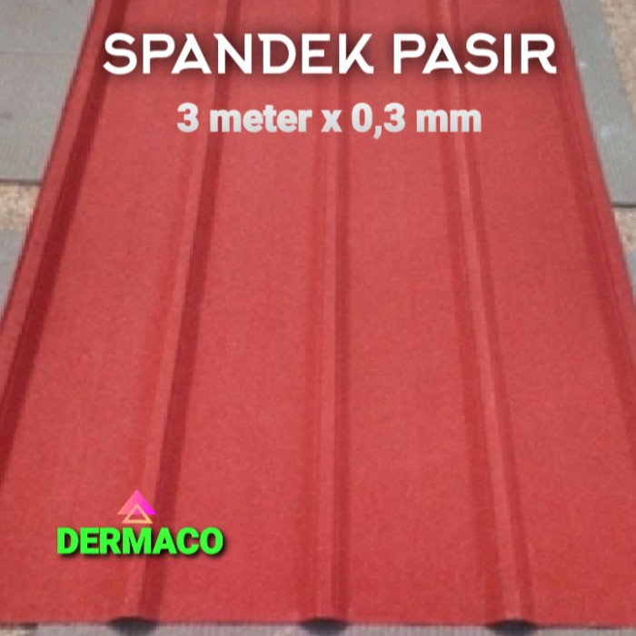 Jual SPANDEK PASIR 3 Meter x 0,3 mm / SPANDECK WARNA / ATAP SPANDEK ...