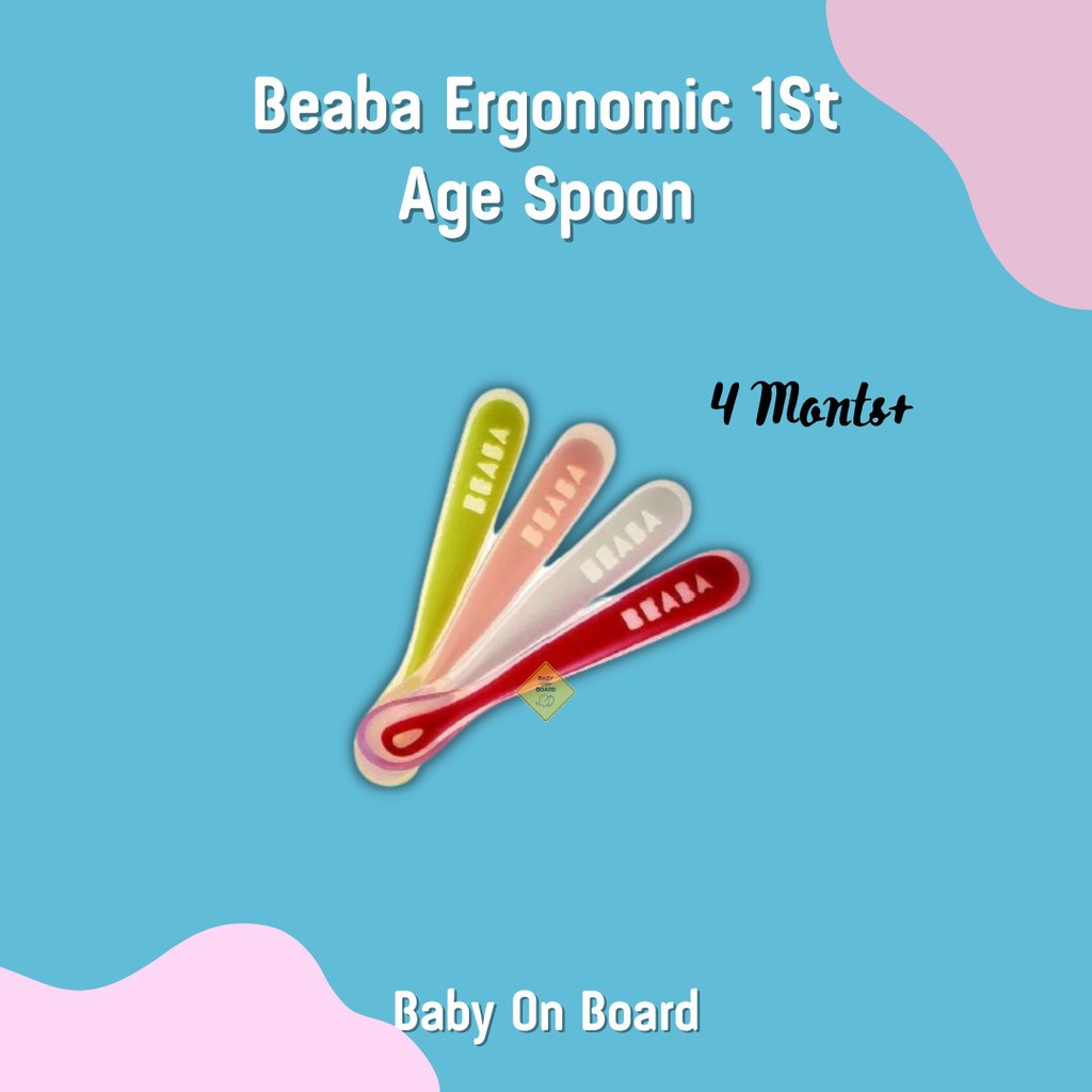 Jual Beaba Ergonomic 1St Age Spoon - Sendok makan anak | Shopee Indonesia