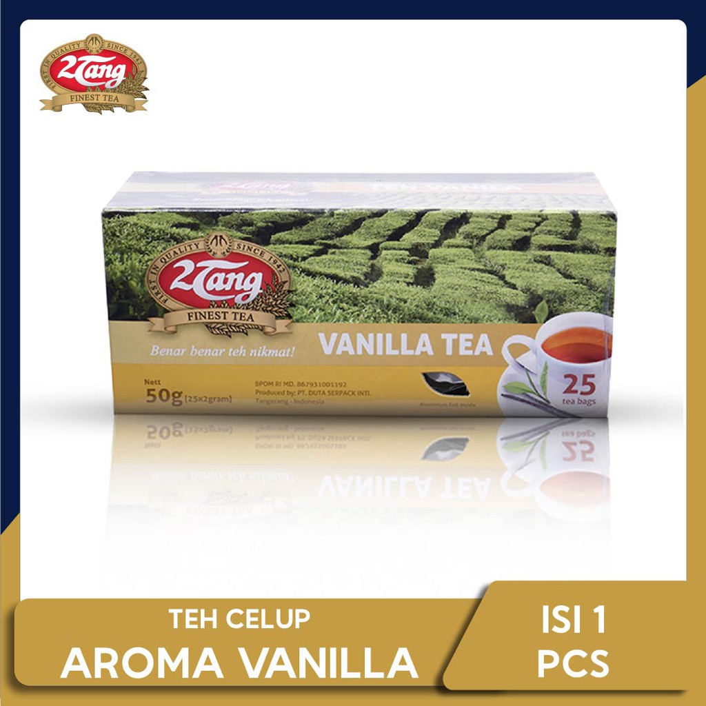 Jual 2Tang Vanilla Tea 50gr [1 box @25 kantong/ 2gr] | Shopee Indonesia