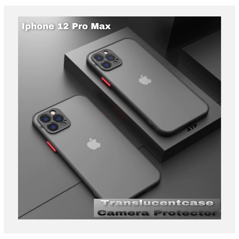 Jual Casing iphone 12 Pro max translucent case BLACK | Shopee Indonesia