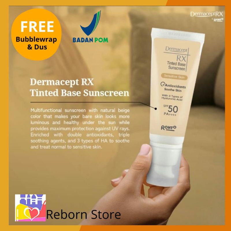 Jual DERMACEPT TINTED BASE SUNSCREEN SENSITIVE SKIN CREAM SPF50 ...