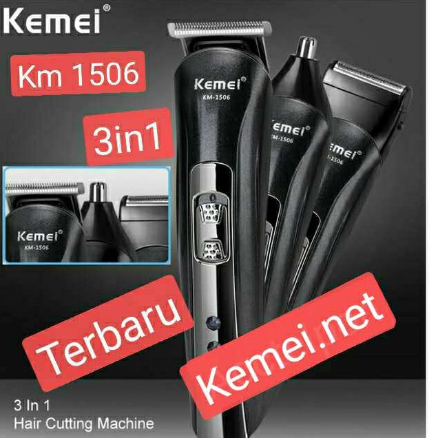 Jual Mesin Cukur Kemei KM-1407 Clipper 3 in1 Alat cukur rambut charger | Shopee Indonesia