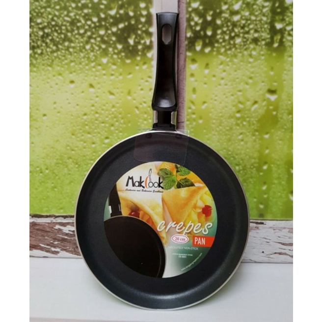Jual Wajan Datar Crepes Pan Teflon Makcook 16 18 20 22 25 cm | Shopee ...
