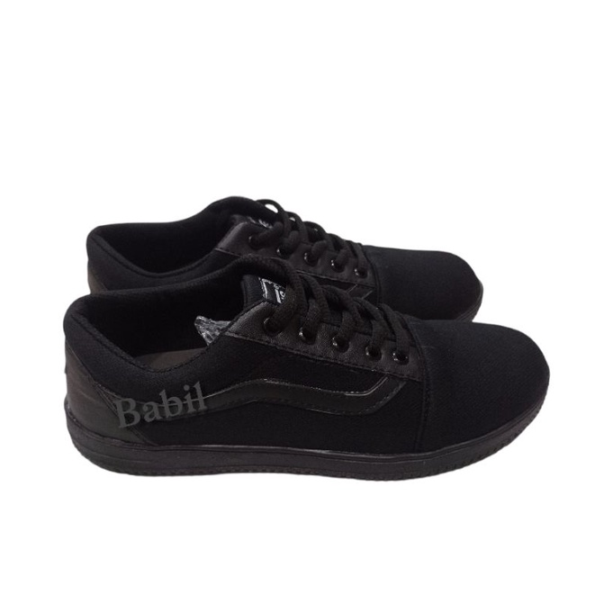 Jual SEPATU full hitam sepatu hitam polos sepatu full black | Shopee ...