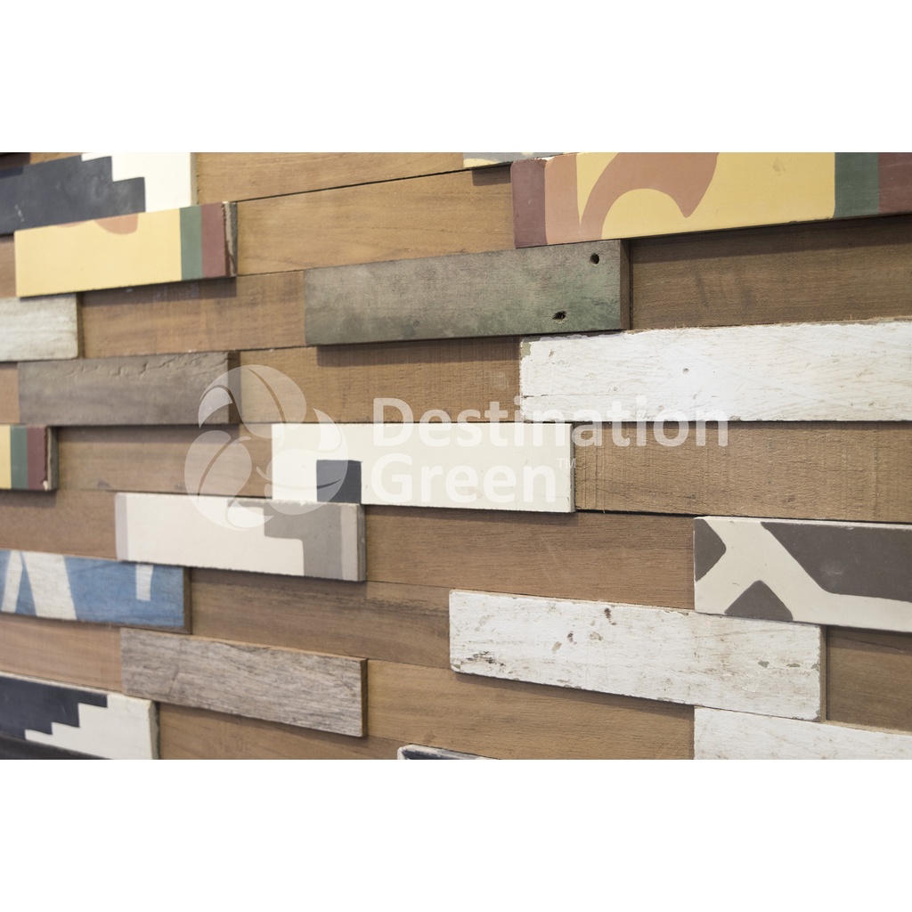 Jual Teak wood wall cladding mix porto / wall panel 3D / panel dinding ...