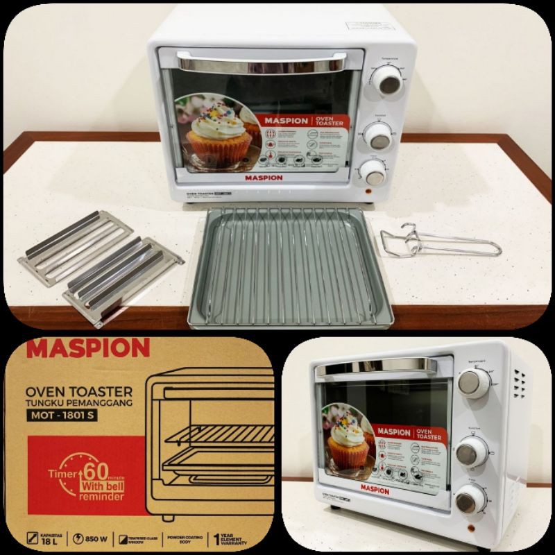 Jual (6KG) OVEN LISTRIK MASPION MOT-1801S 18 LITER oven kue listrik ...