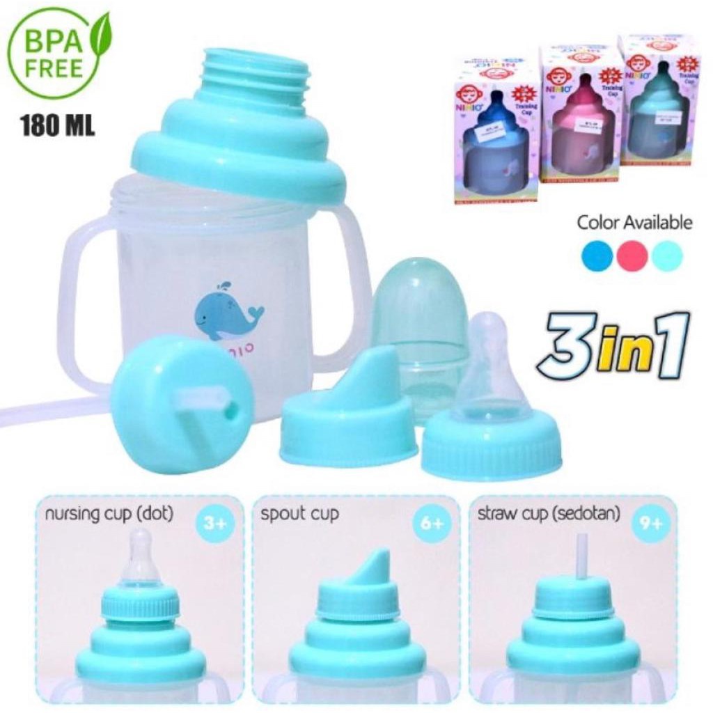 Jual NINIO BOTOL MINUM BAYI TRAINING CUP 3 IN 1 DOT BABY BOTOL BAYI TEMPAT MINUM ANAK | Shopee ...