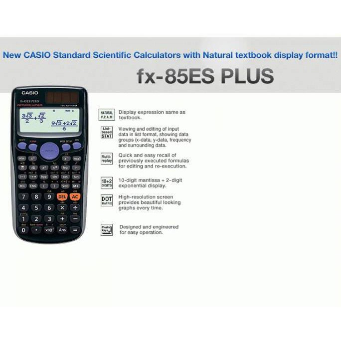 Jual CASIO FX-85ES PLUS KALKULATOR ILMIAH | Shopee Indonesia