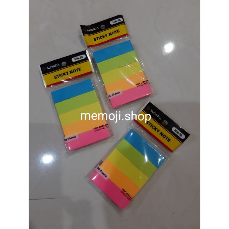 Jual Memo Sticky Notes 5 Warna 15 x 50mn SUNWELL | Shopee Indonesia