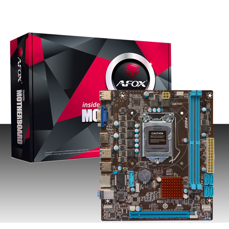 Jual AFOX Motherboard H110-MA4-V2 [H110|LGA1151|DDR4] | Shopee Indonesia