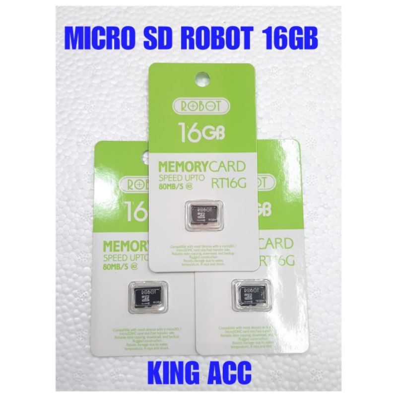 Jual MICRO SD ROBOT 16GB CLASS 10 TF Card Original Robot | Shopee Indonesia