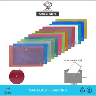 Jual Map Plastik Kancing Eagle Files Smart Pocket Bening~Opaque F4 6 PCS/Pack E 212 H / E 247 ...