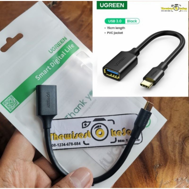 Jual 30701 OTG C UGREEN USB C to USB 3.0 Adapter Connector OTG Cable For MacBook Pro Samsung ...