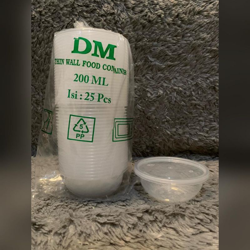 Jual Thinwall Bulat 200ml Isi 25 Mangkok Bulat Plastik Bulat Tahan