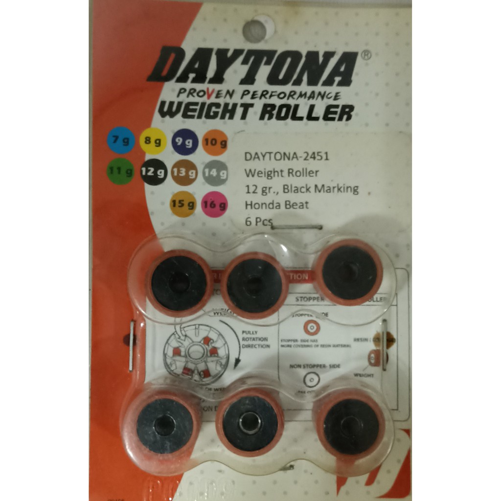 Jual WEIGHT ROLLER PCX VARIO 125 20X15X5 grams s.d 18 grams | Shopee ...