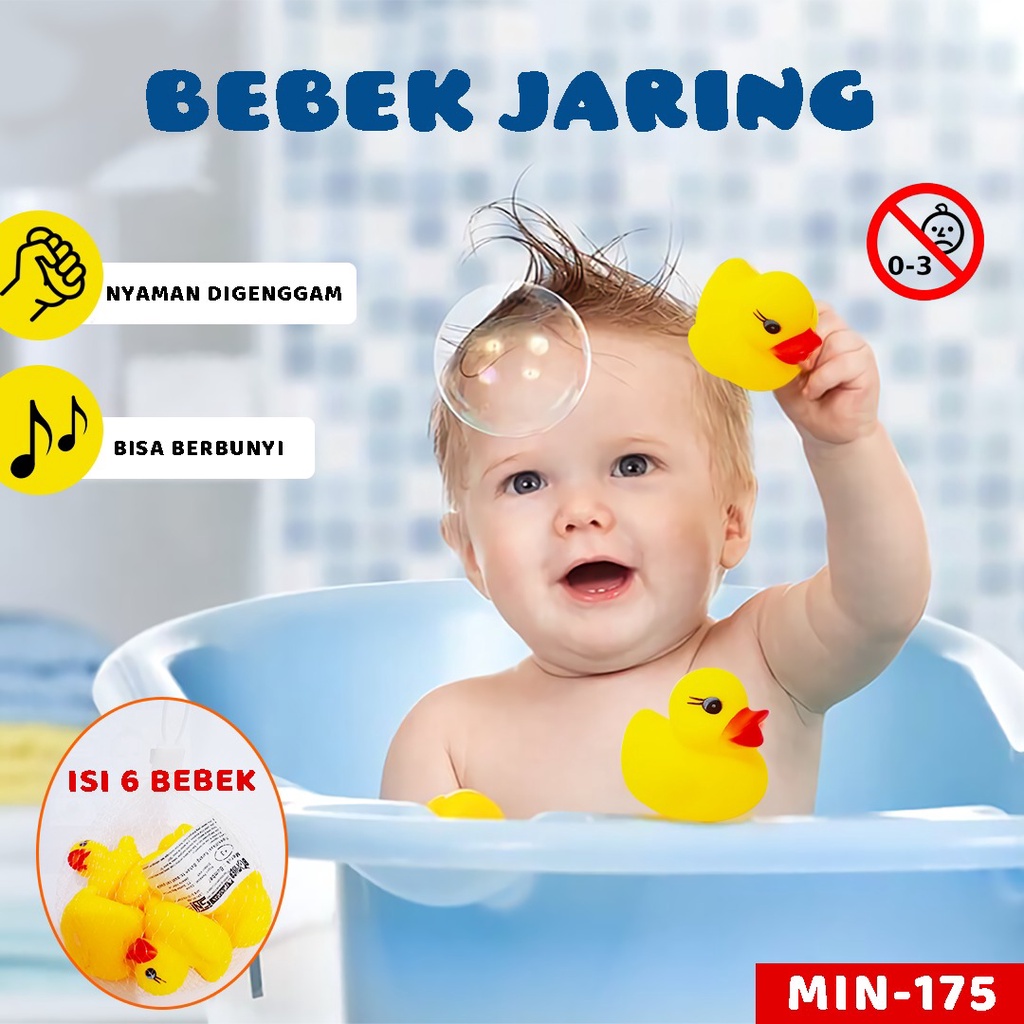 Jual MAINAN ANAK BEBEK JARING BEBEK MANDI KARET (MIN-175) | Shopee ...