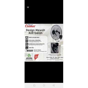 Jual kipas besi cosmos 18inch tembok wall fan cosmos 18 inch | Shopee ...