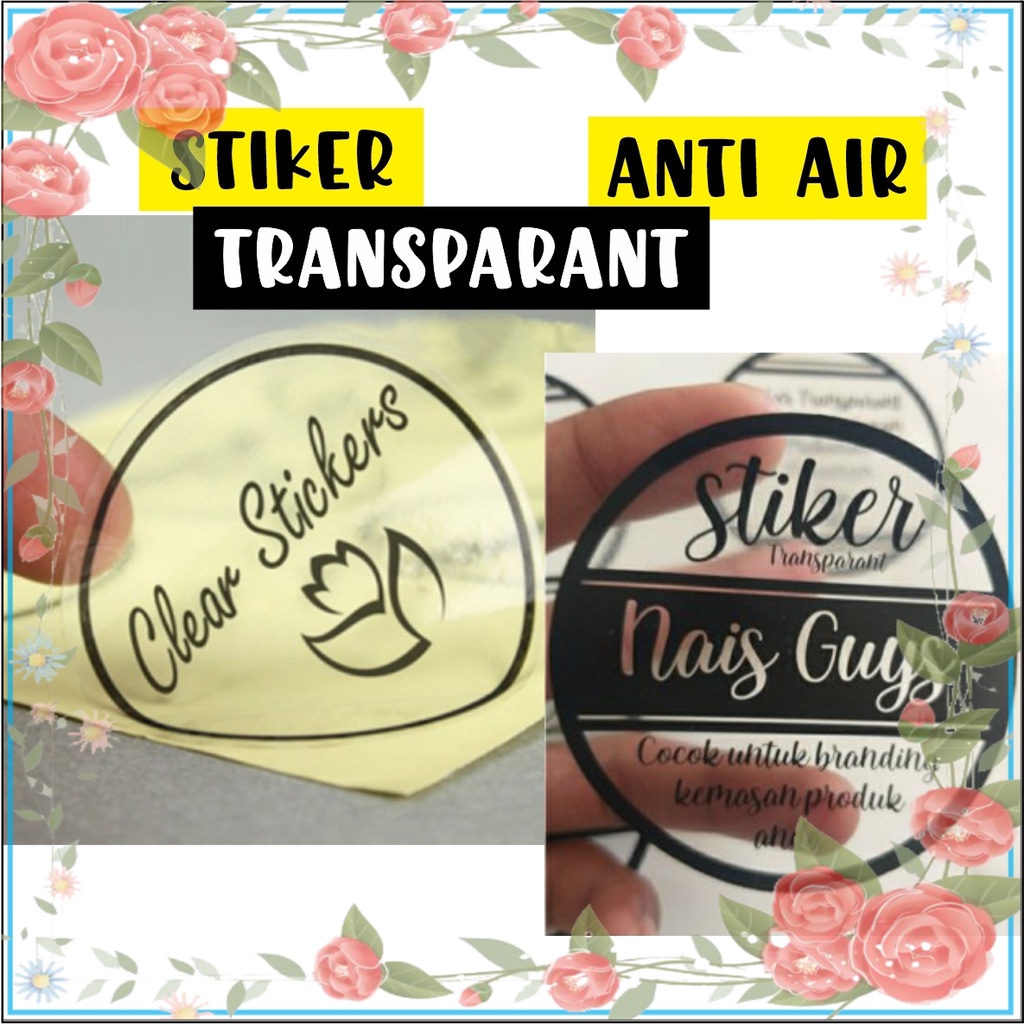 Jual Stiker Custom Label Bulat TRANSPARAN Label Kemasan Makanan Minuman ...