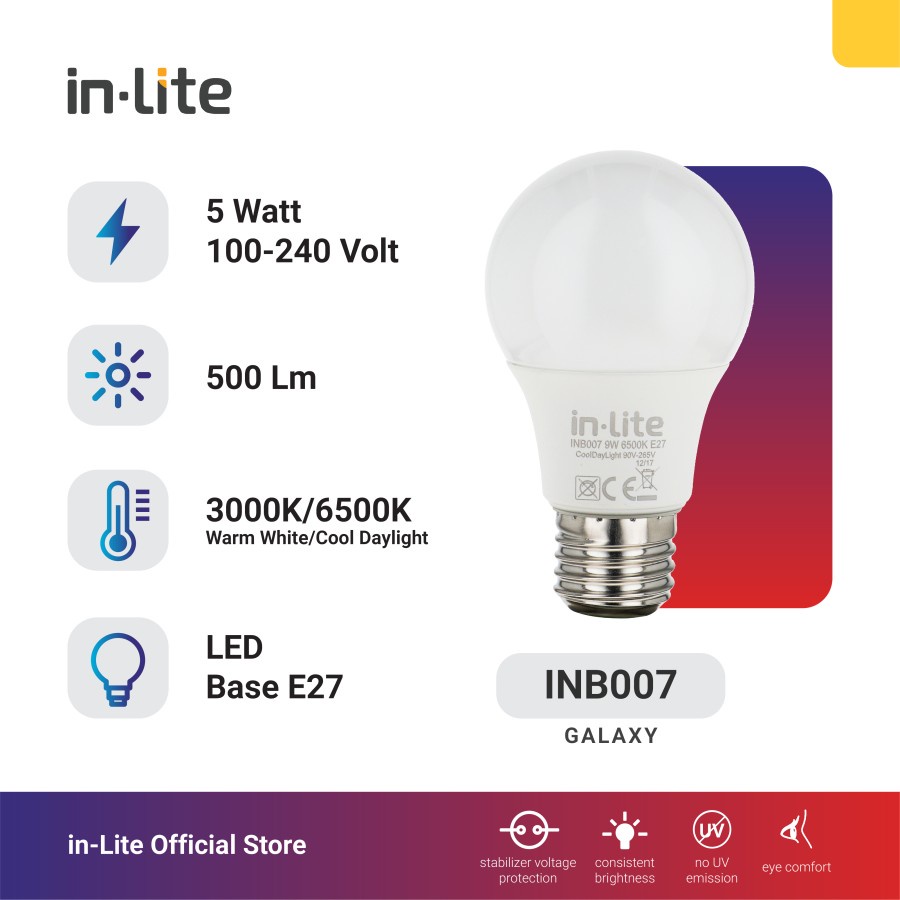 Jual Lampu Led Inlite 5w INB007 Led inside ORIGINAL | Shopee Indonesia