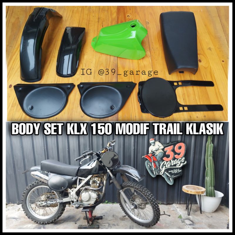 Jual body set klx150 modif klasik cover set klx 150 vintage bodi kawasaki klx150 jadul klx 150 ...