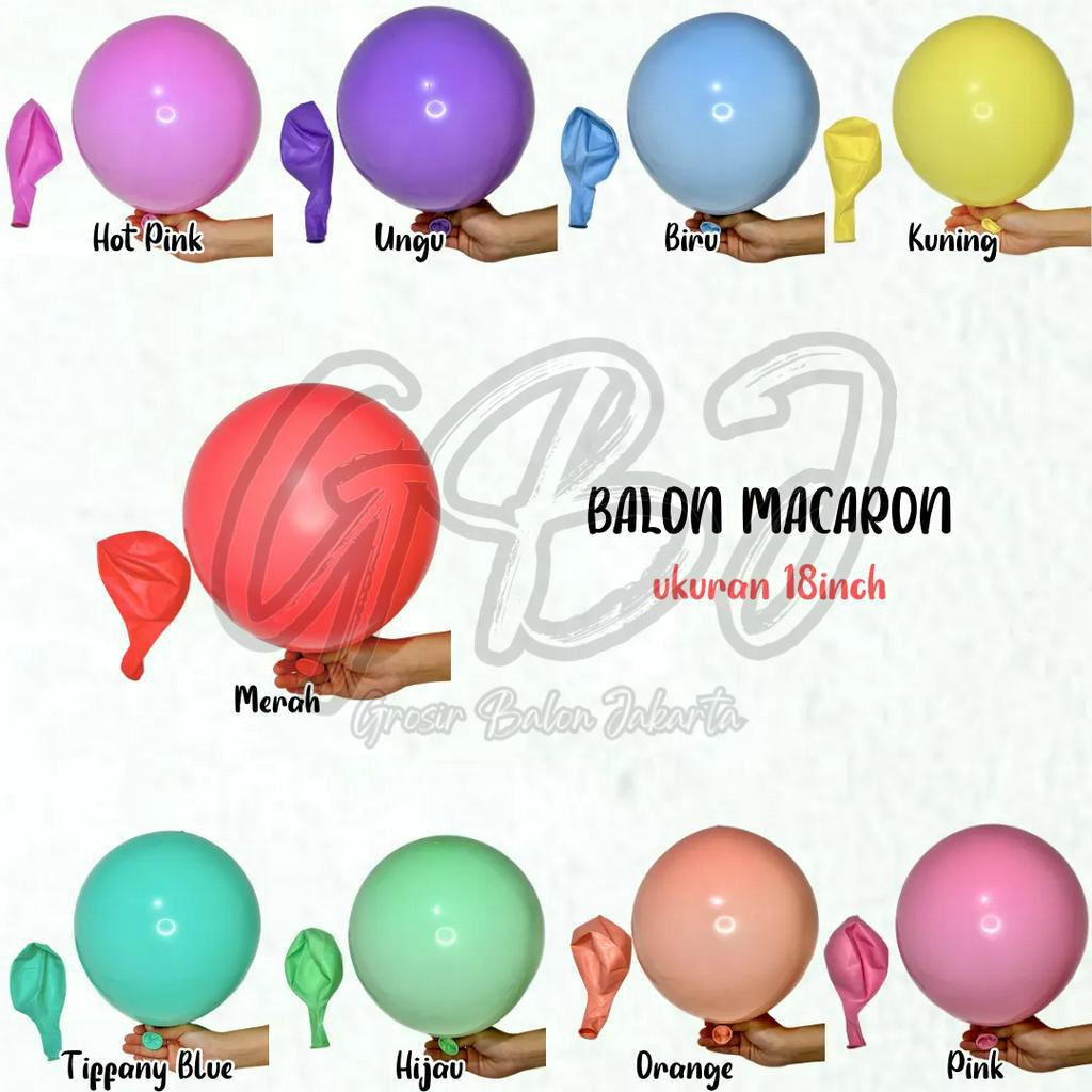 Jual (SATUAN) Balon MACARON / PASTEL Latex - 18 inch | Shopee Indonesia