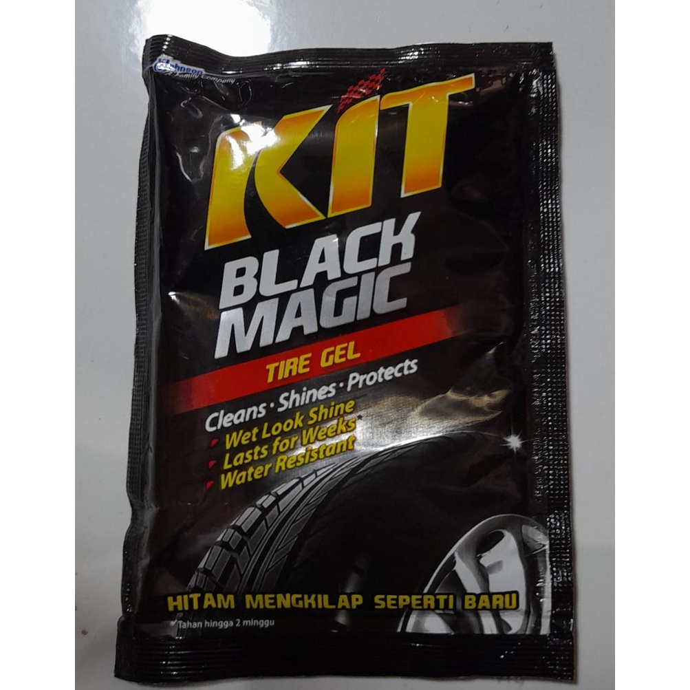 Jual KIT Black Magic Tire Gel Hitam Semir Pengkilap Ban Motor Mobil ...