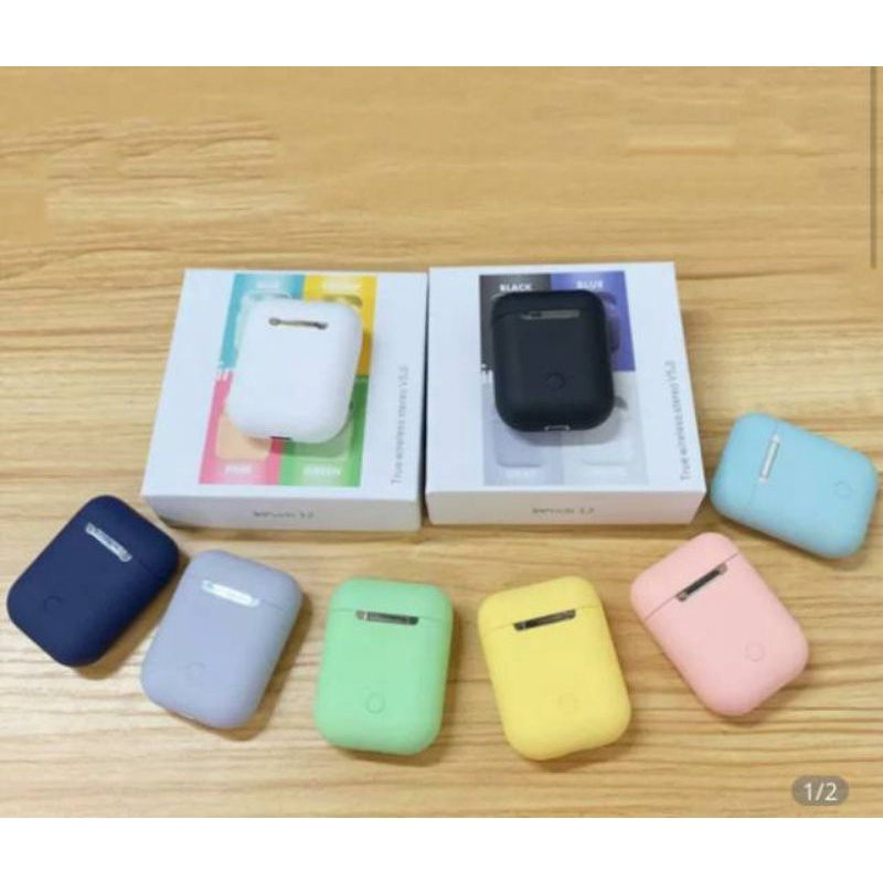 Jual HEADSET BLUETOOTH inPODS 12 macaron wireless | Shopee Indonesia