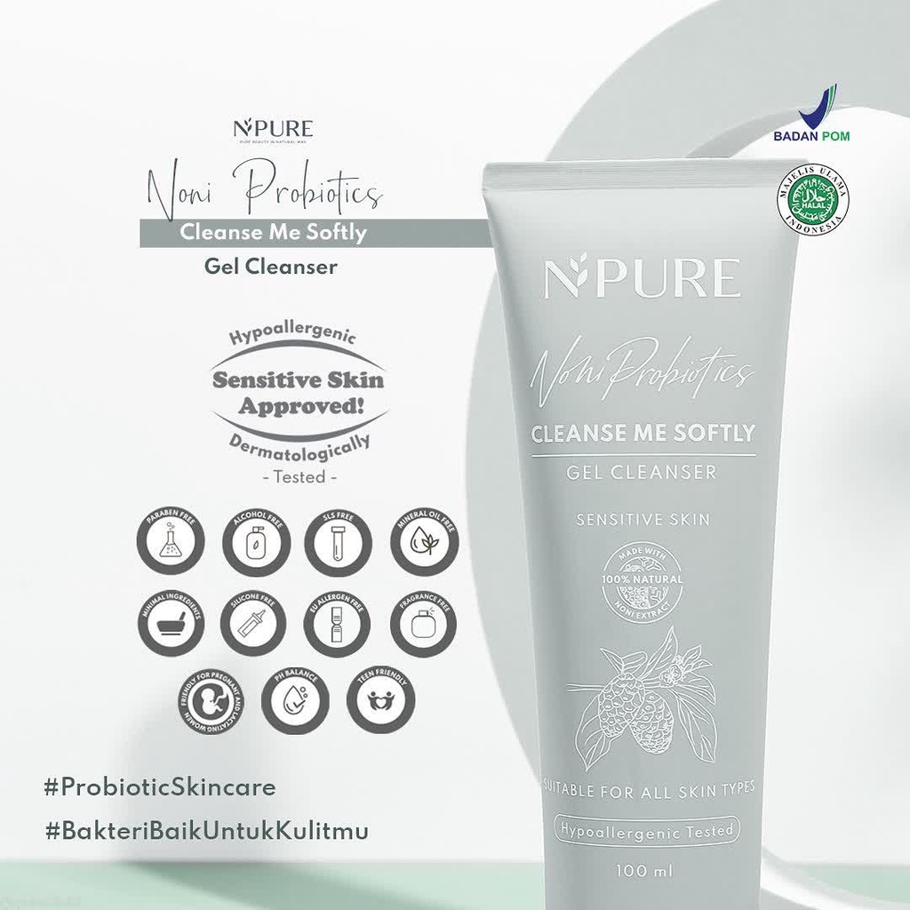 Jual NPURE NONI PROBIOTICS "CLEANSE ME SOFTLY" GEL CLEANSER | Shopee Indonesia